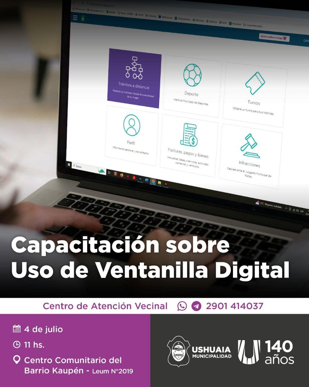 Ushuaia: Uso de la ventanilla digital municipal - Diario El Sureño